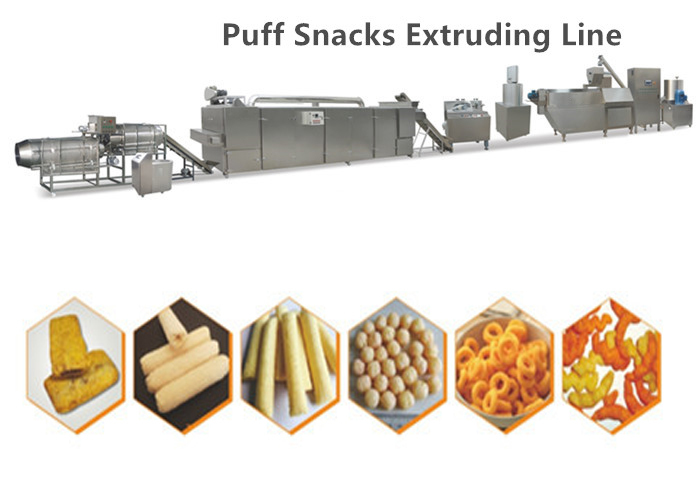 Paslanmaz Çelik Puflar Peynir Aperatifleri Gıda Makinesi Şişirilmiş ...